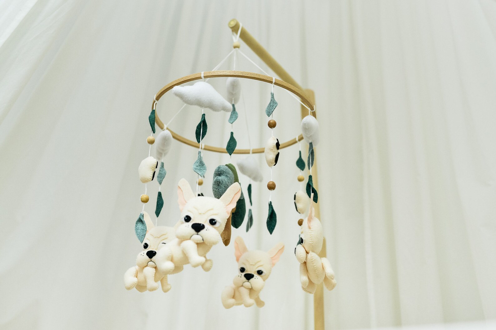 Custom Puppy Mobile Baby French Bulldog Crib Mobile Dog - Etsy