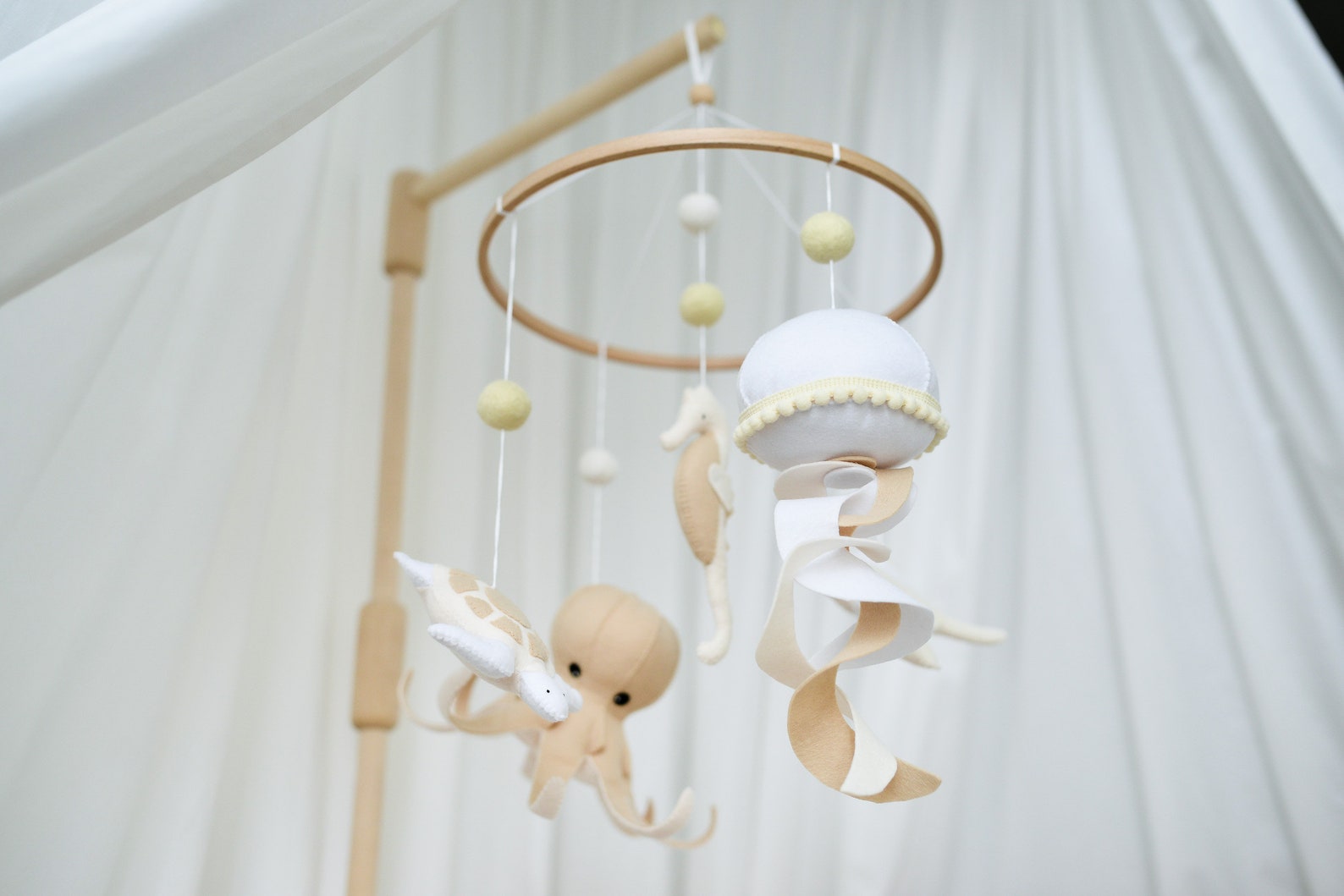 Ocean Nursery Mobile Baby Mobile Octopus Jellyfish Stingray - Etsy