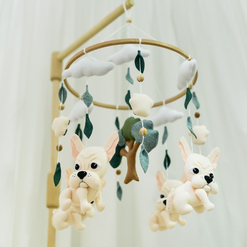 Custom Puppy Mobile Baby French Bulldog Crib Mobile Dog - Etsy