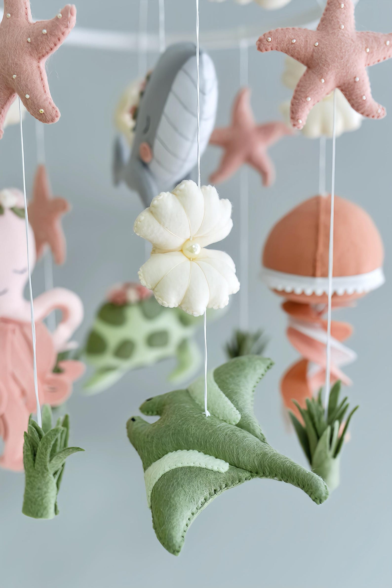 Ocean Mobile Nursery Whale Crib Mobile Baby Girl Mobile Octopus ...