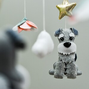 Custom Puppy Baby Mobile - Schnauzers Crib Mobile - Dog Nursery Hanging ...