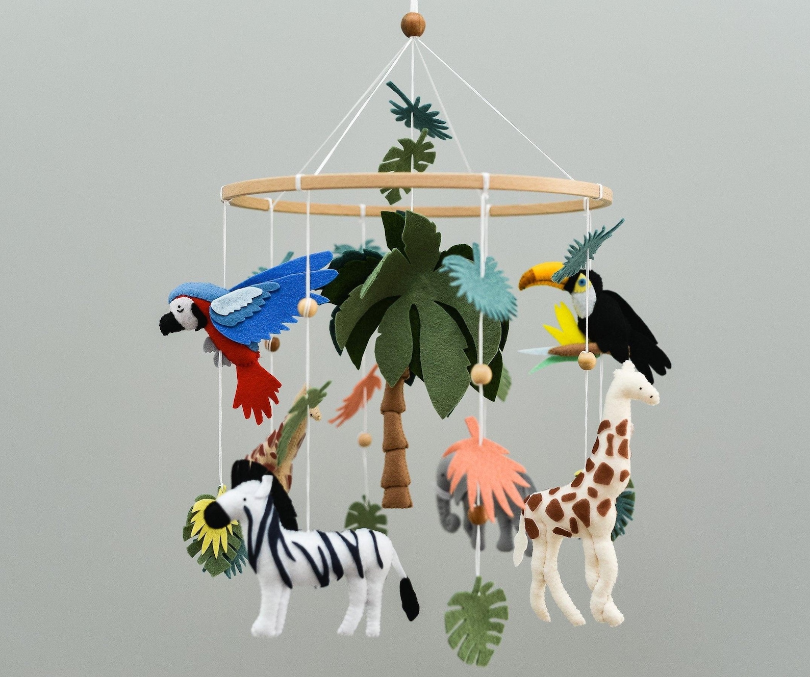 Tropical Baby Mobile Safari Nursery Mobile Crib Hanging Mobile Jungle ...