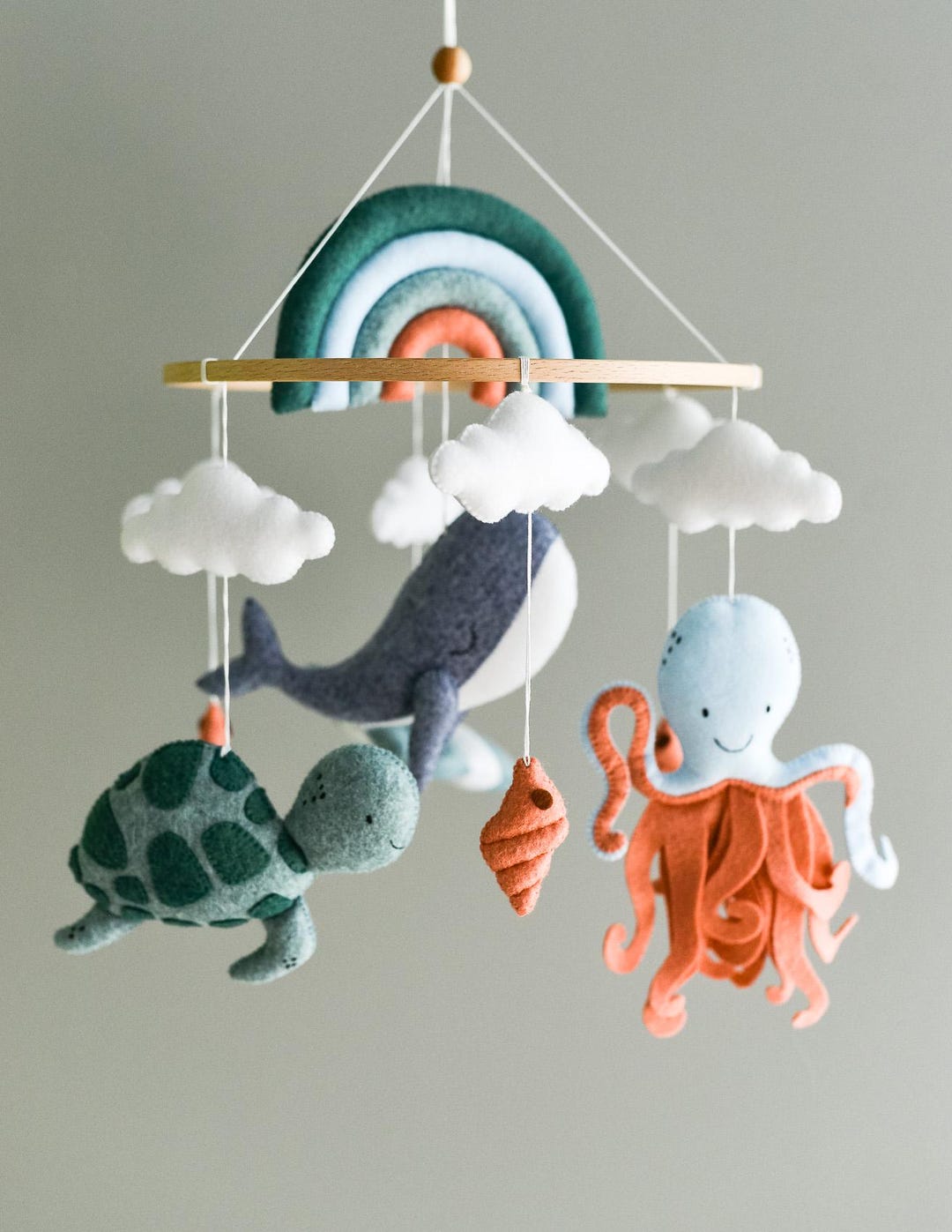 Ocean Baby Mobile - Under the Sea Nursery Decor, Felt Crib Mobile ...