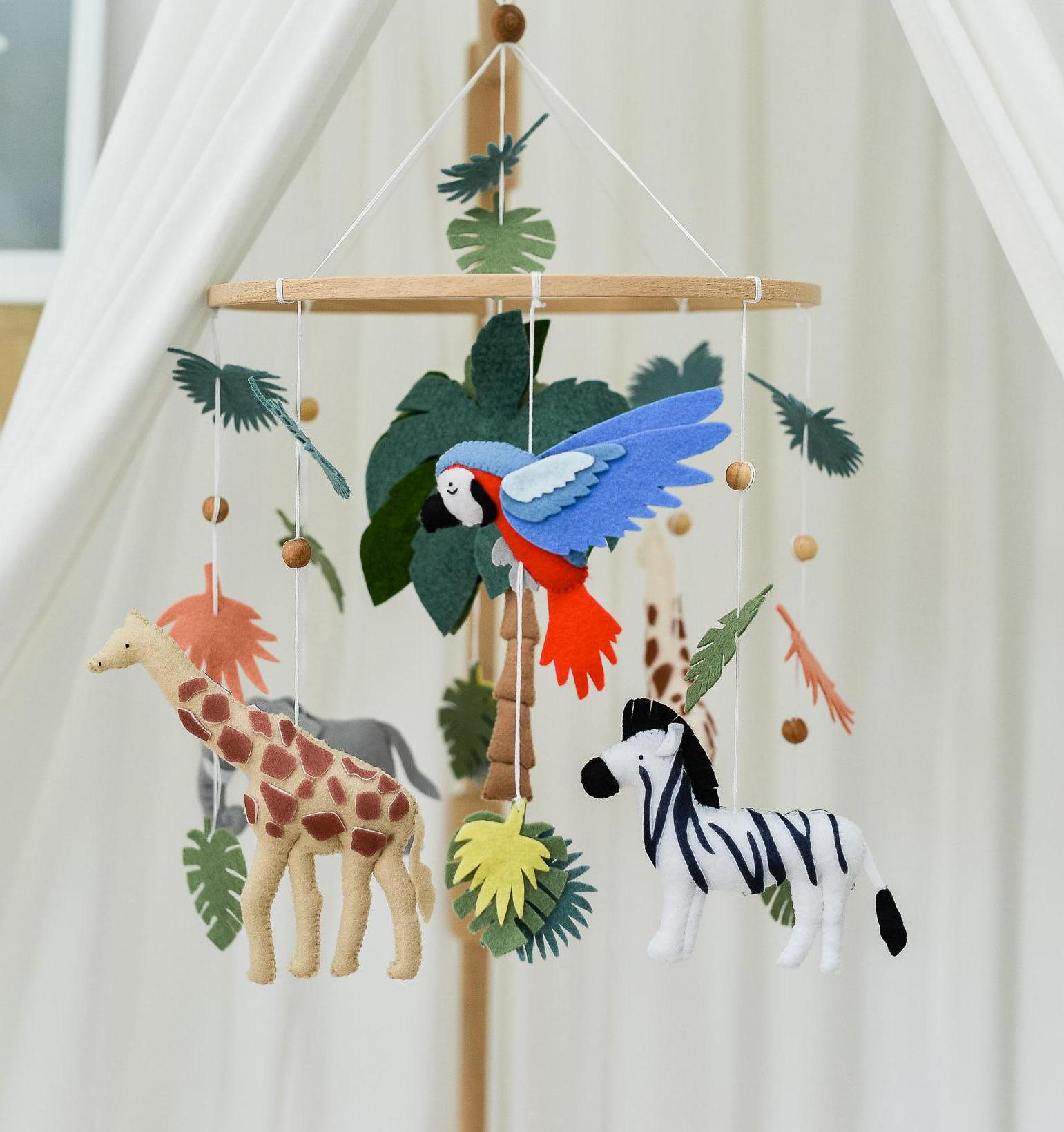 Tropical Baby Mobile Safari Nursery Mobile Crib Hanging Mobile Jungle ...