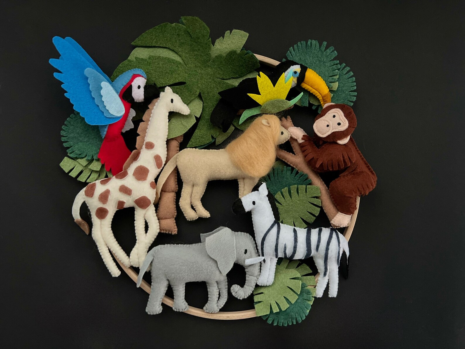 Tropical Baby Mobile Safari Nursery Mobile Crib Hanging Mobile Jungle ...