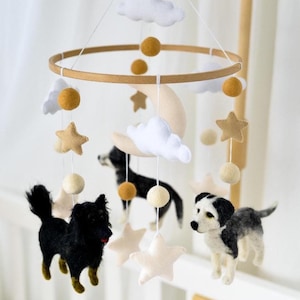 Custom Dog Mobile Baby Mobile Dog Pets Nursery Decor Handmade Felt Crib ...