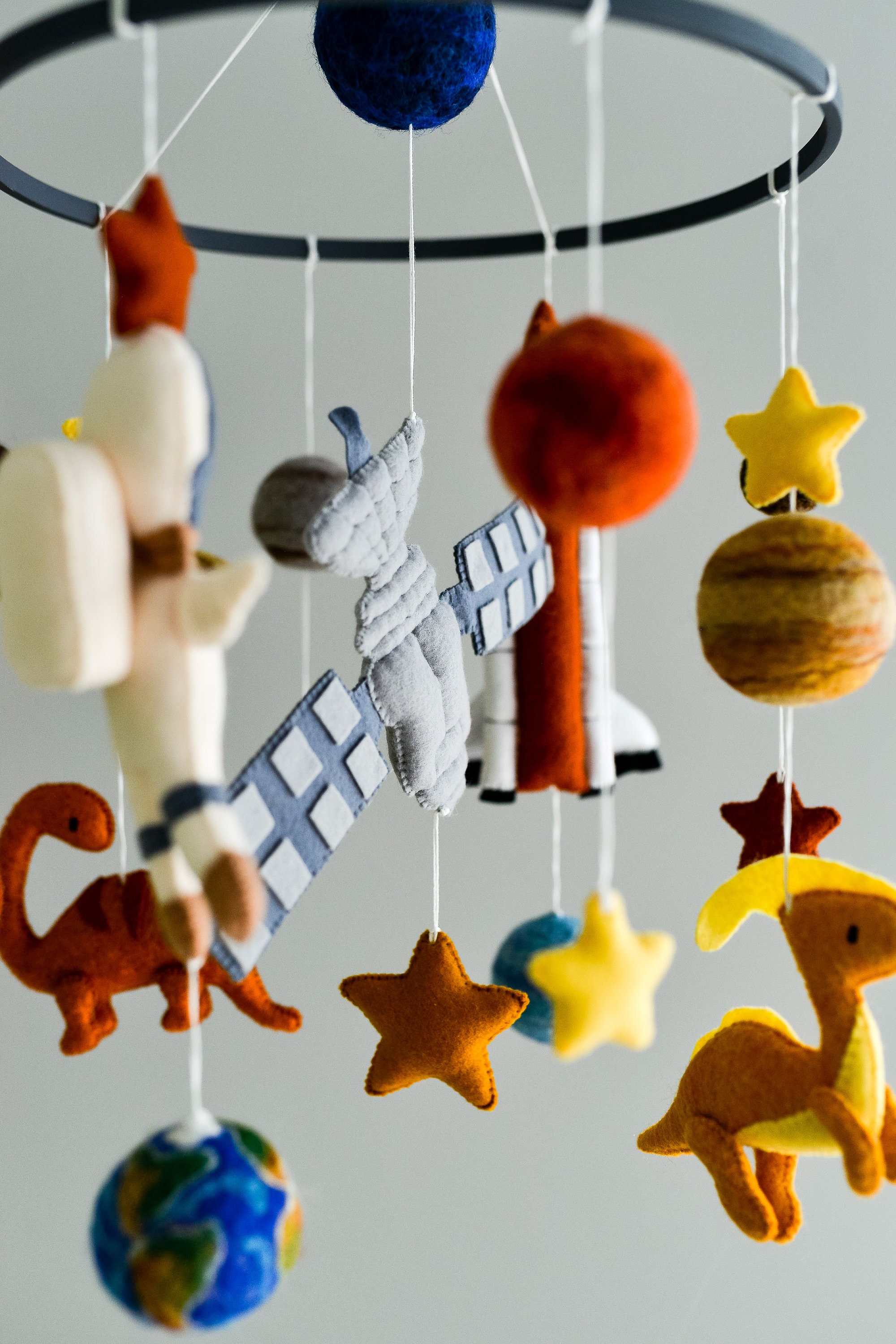 Space Baby Mobile - Dinosaur Crib Mobile - Nursery Hanging Decor - Dino ...