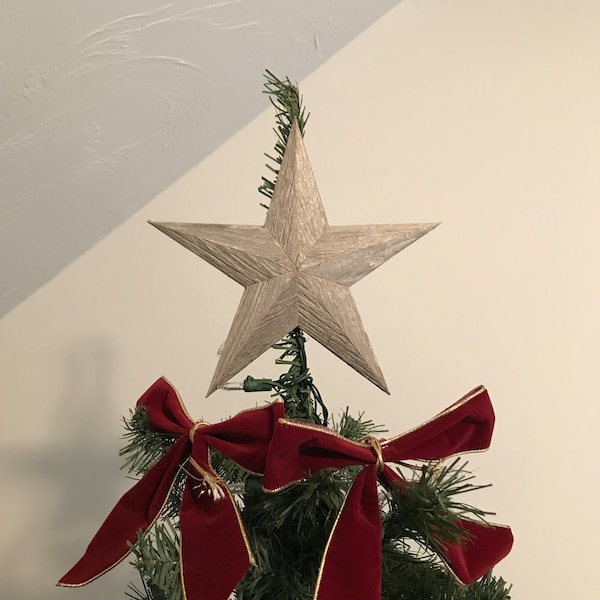 Wood Star Tree Topper - Etsy