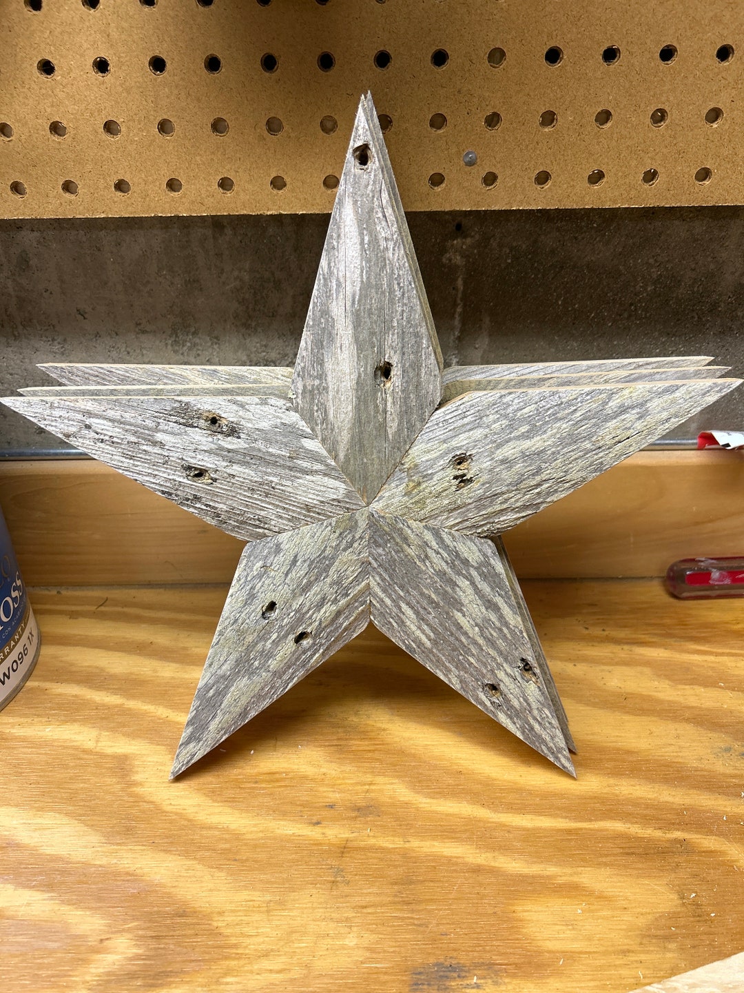12 1/2" Extreme Rustic Wood Stars. Wood Star, Barn Star, Folk Art Star ...