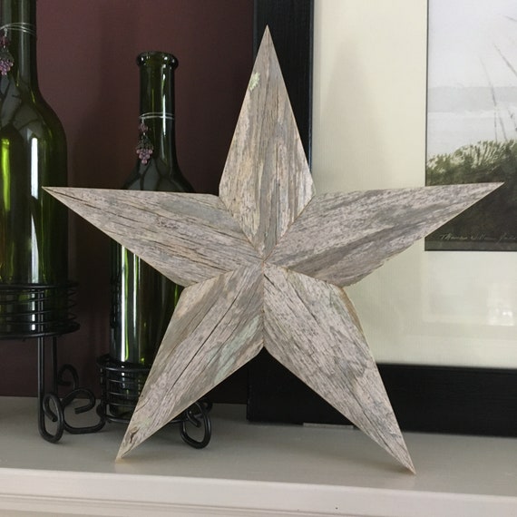 Rustic Wood Star. 12 1/2. Made From Reclaimed Weathered - Etsy