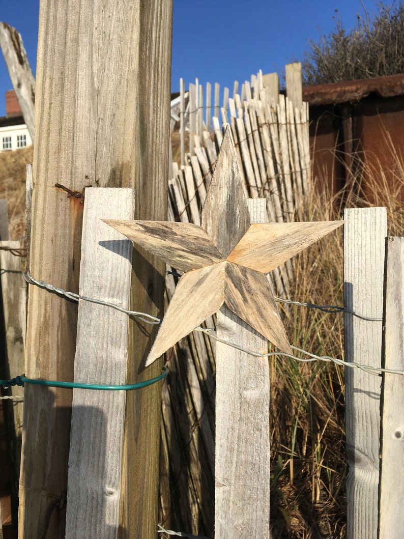 Set of 3 Rustic Wooden Stars Made With Reclaimed Wood From New - Etsy