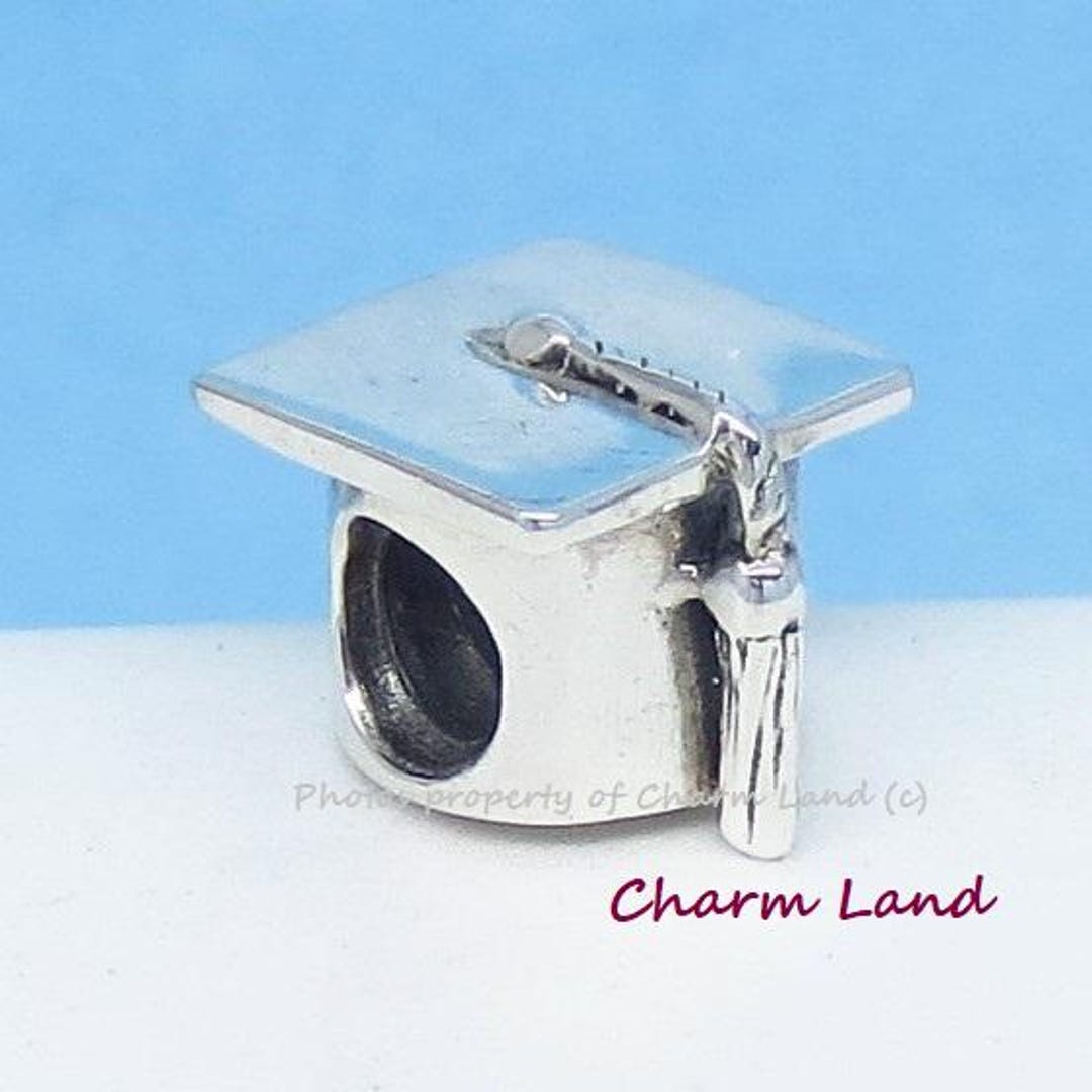Graduation Cap European Charm Sterling Silver Fits Pandora 240909 Grad ...