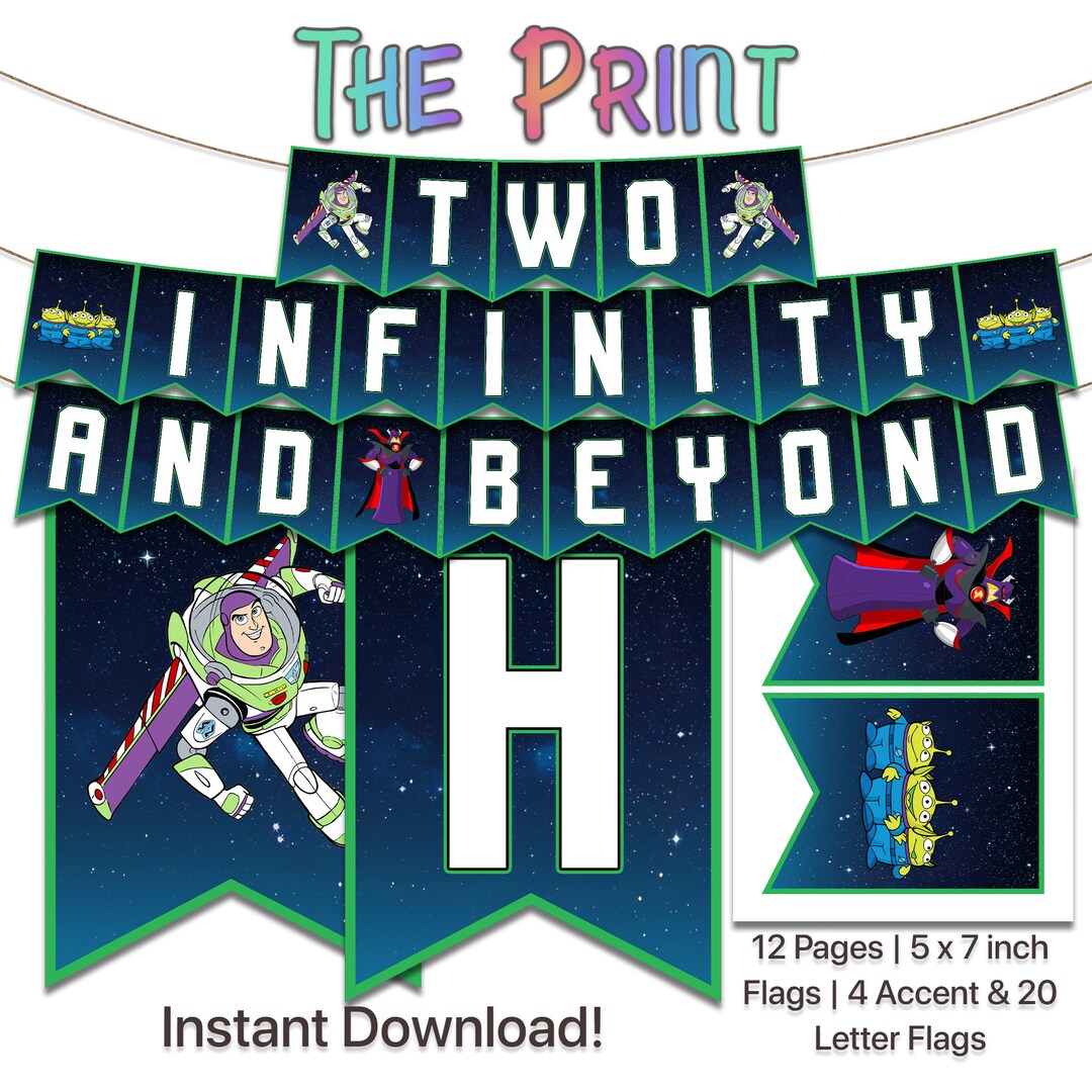 Buzz Lightyear Banner Buzz Lightyear Happy Birthday Banner - Etsy