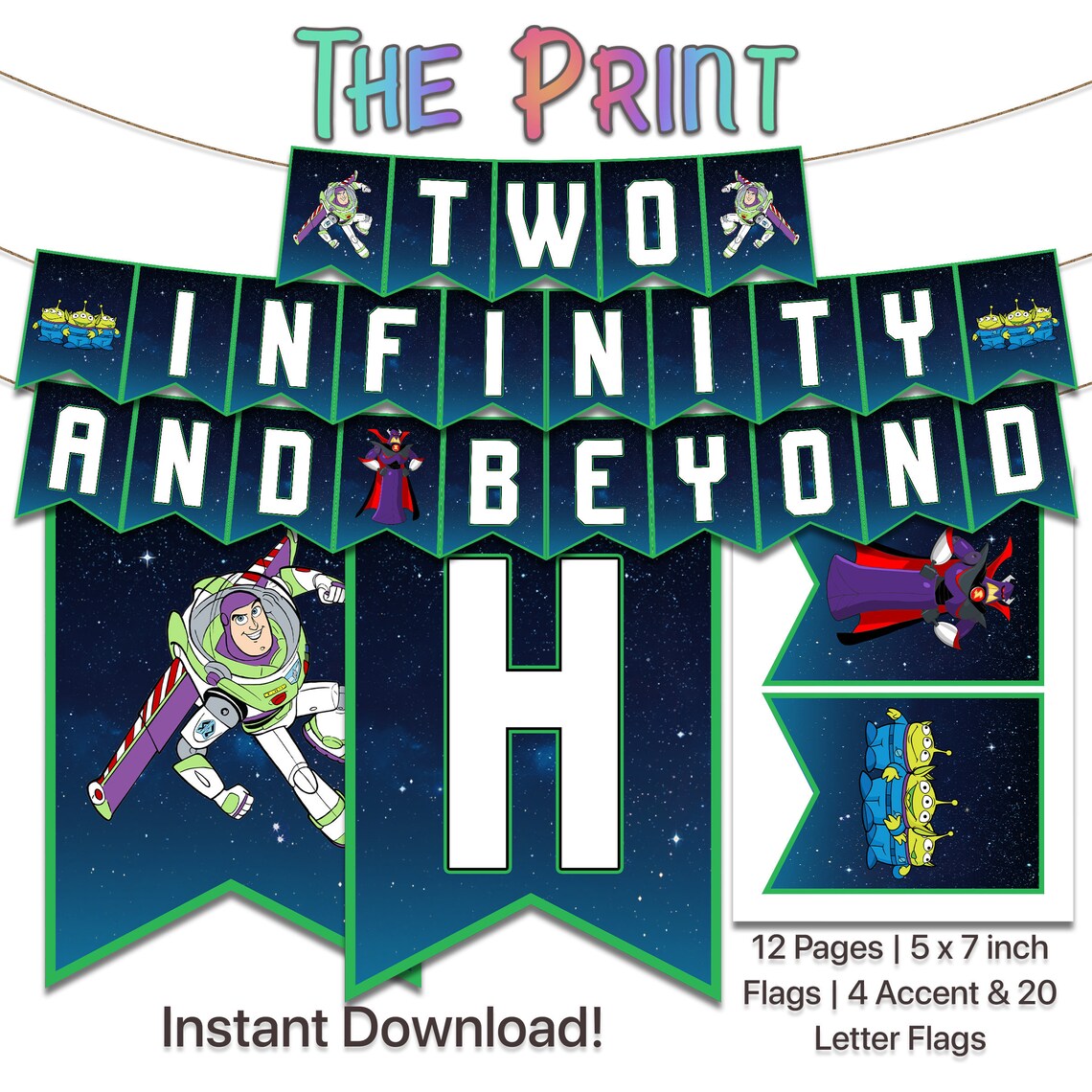 Buzz Lightyear Banner Buzz Lightyear Happy Birthday Banner - Etsy