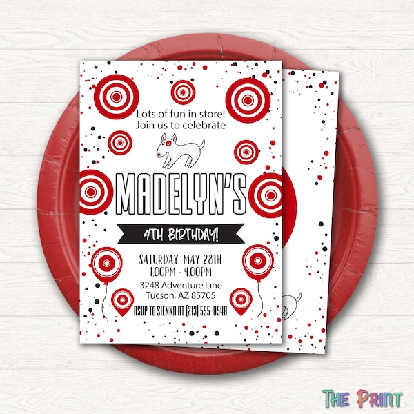 Target Theme Birthday Party - Etsy