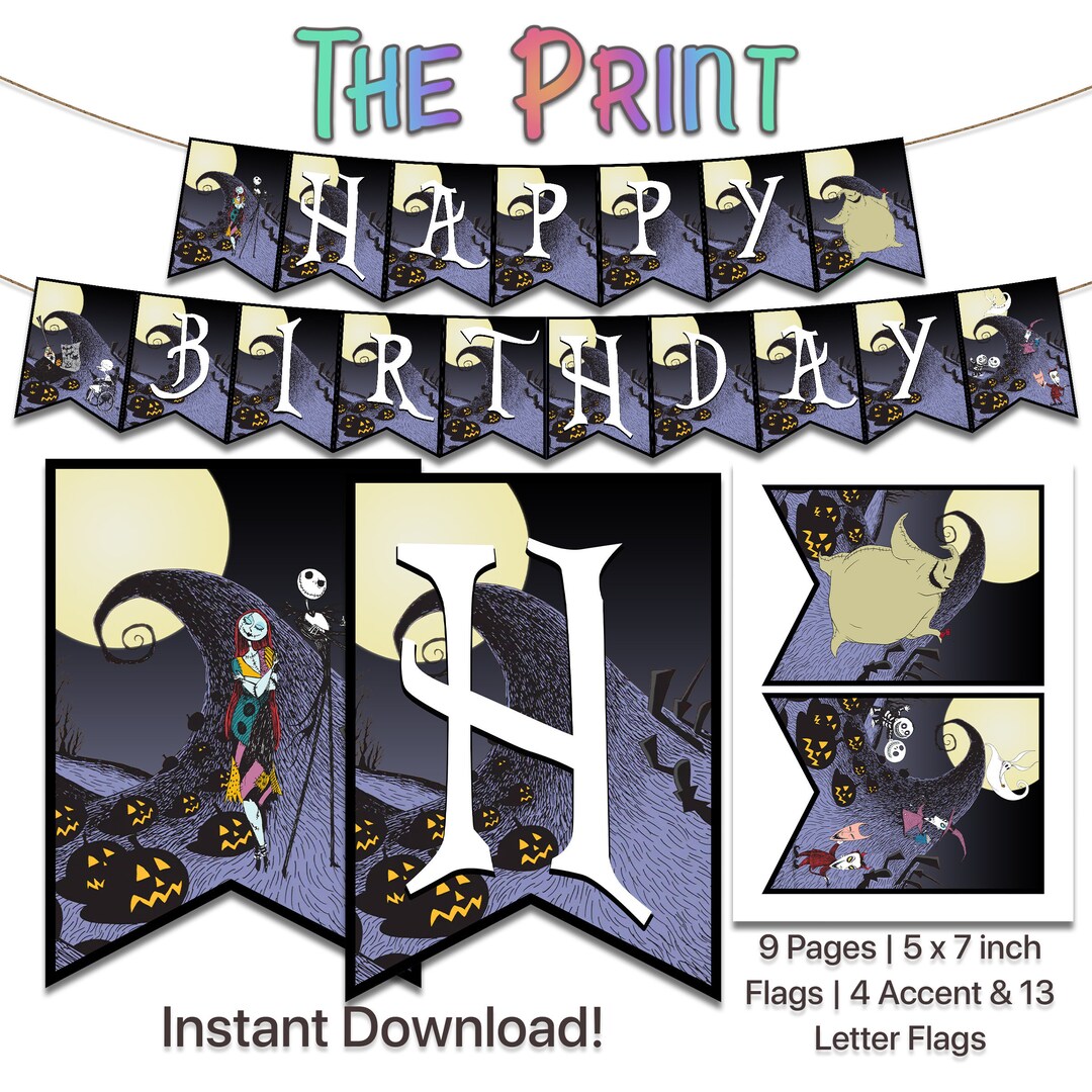 Nightmare Before Christmas Banner Nightmare Before Christmas - Etsy