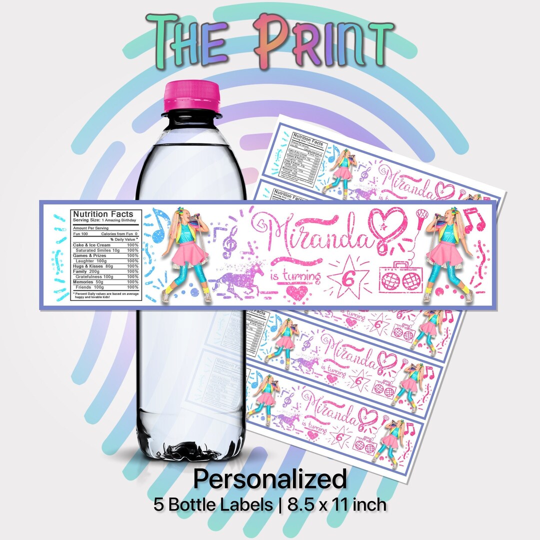 Jojo Siwa Water Bottle Labels Jojo Siwa Gatorade Labels Jojo - Etsy ...