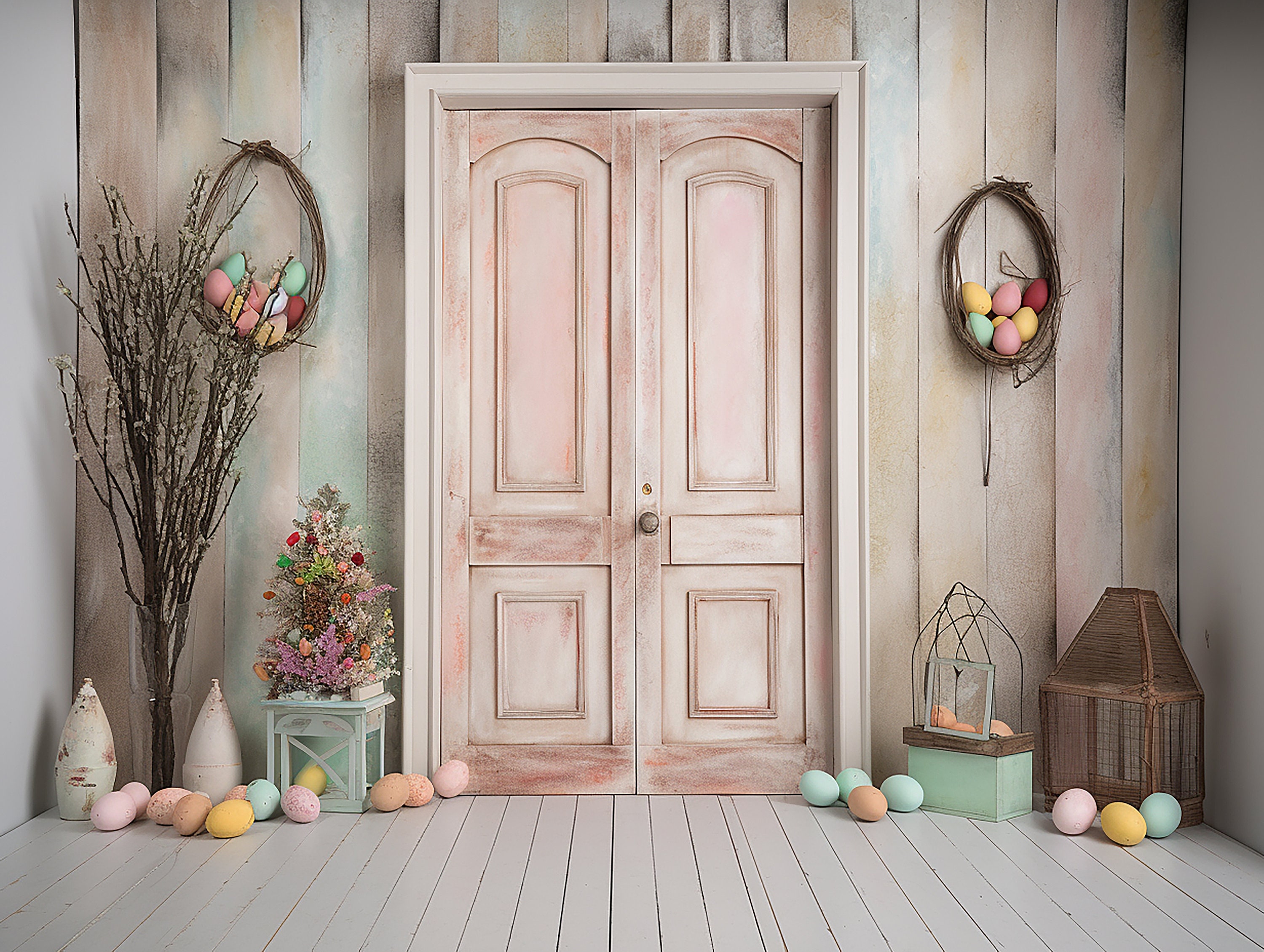 22 Easter Door Digital Backdrops, Easter Photo Props, Spring Photo ...