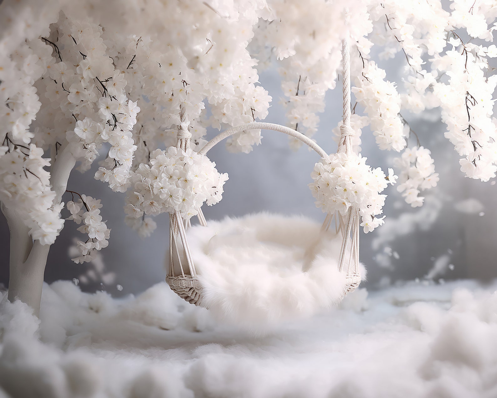 Newborn Digital Swing White Background, White Sitter, Newborn Digital ...