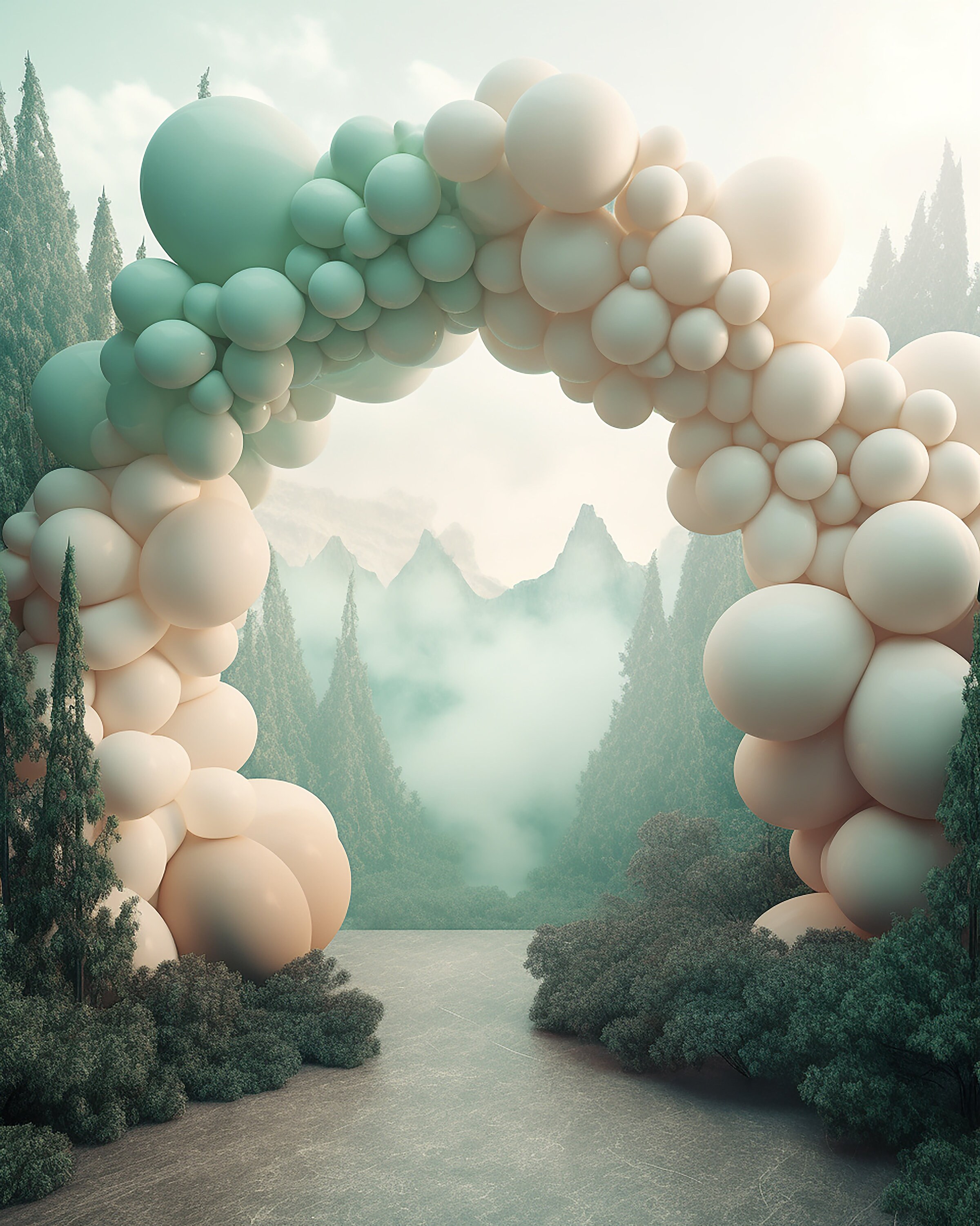 22 Surreal Elegant Pastel Color Ballon Arch , Photo Prop, Kids ...