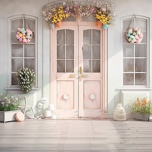 22 Easter Door Digital Backdrops, Easter Photo Props, Spring Photo ...