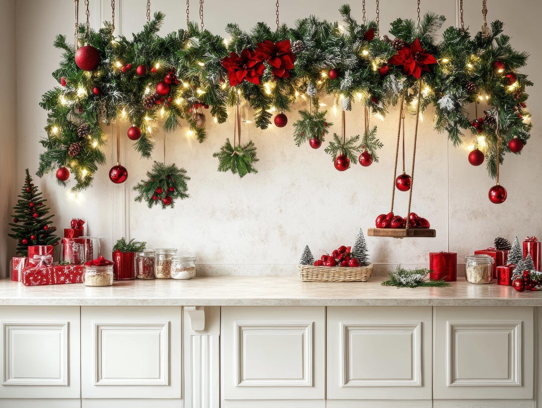 5 Beautiful Digital Christmas Kitchen for Family Photoshoot, Children ...