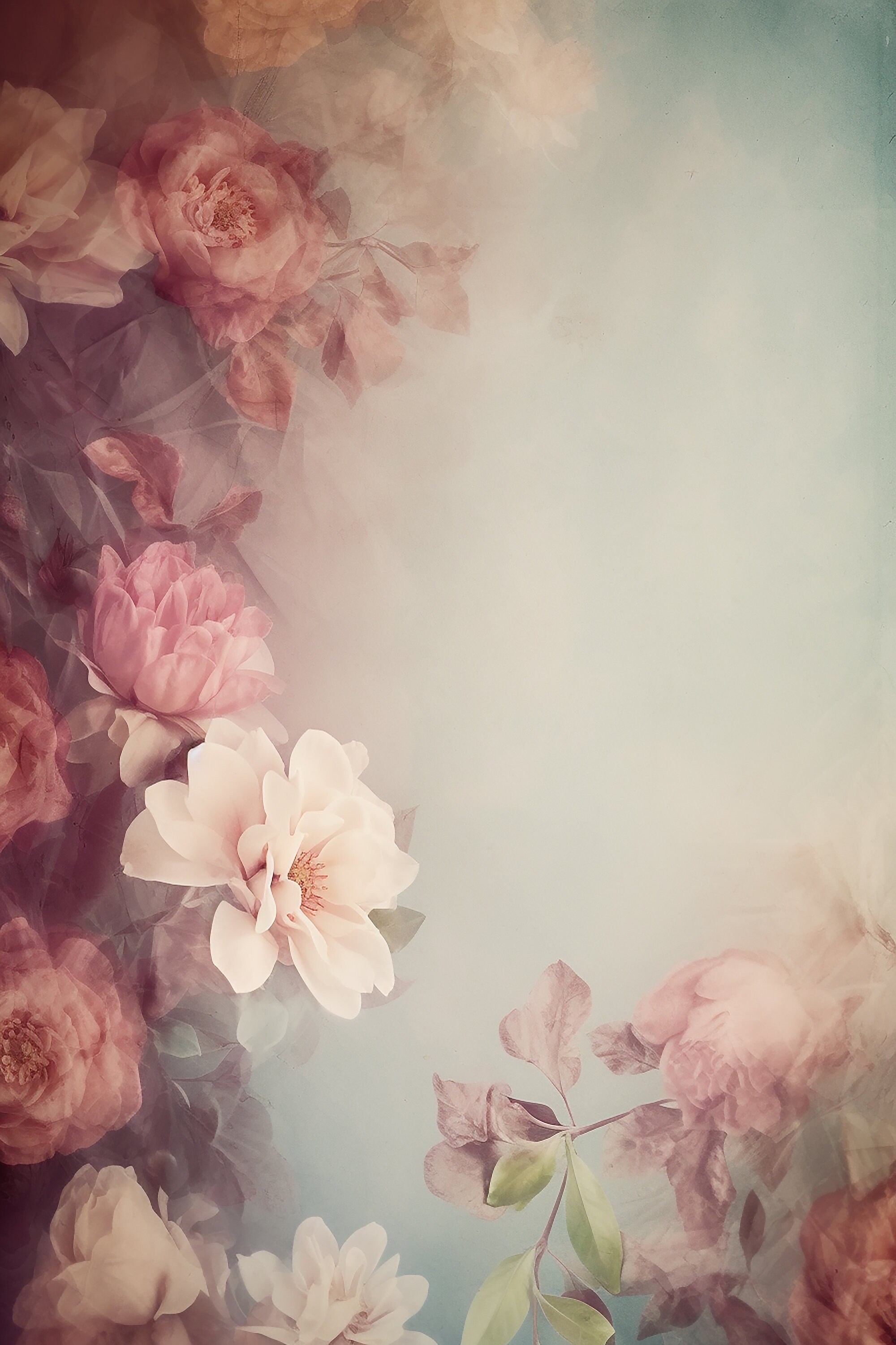 36 Floral Texture Overlays, Floral Maternity Background, Floral ...