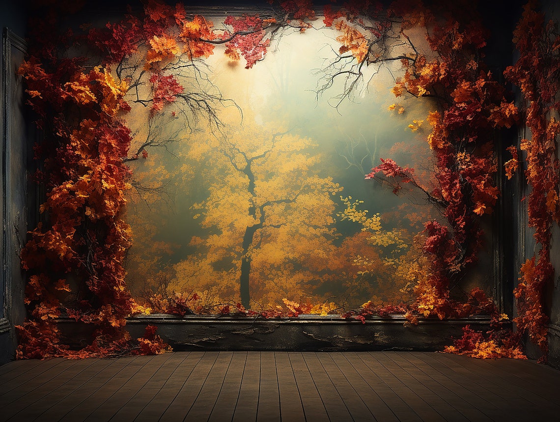 5 Fall Wall Backdrop, Fall Photo Backdrop, Autumn Wall Backdrop, Fall ...