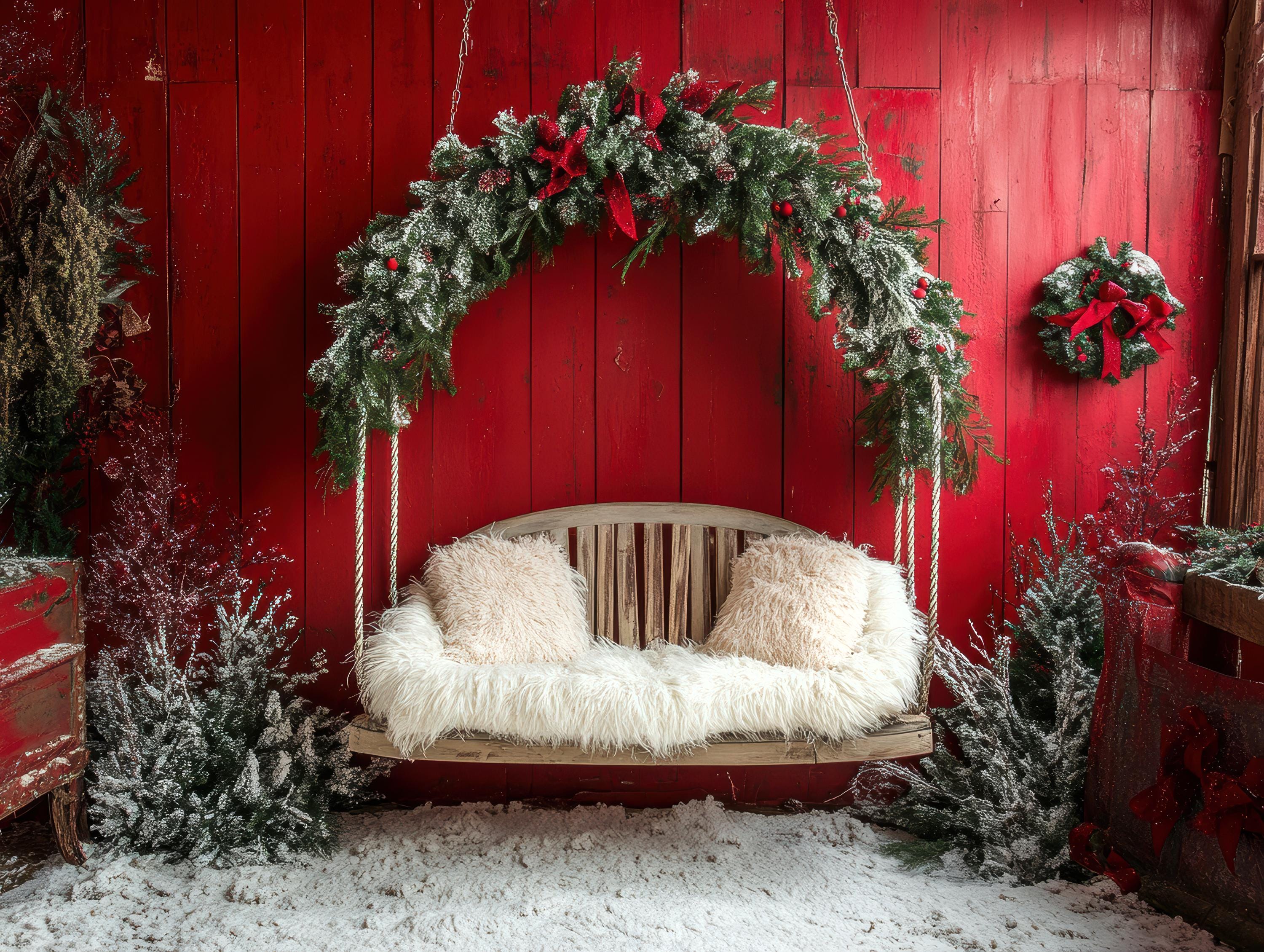 5 Beautiful Digital Christmas Swings for Newborn Photography, Children ...