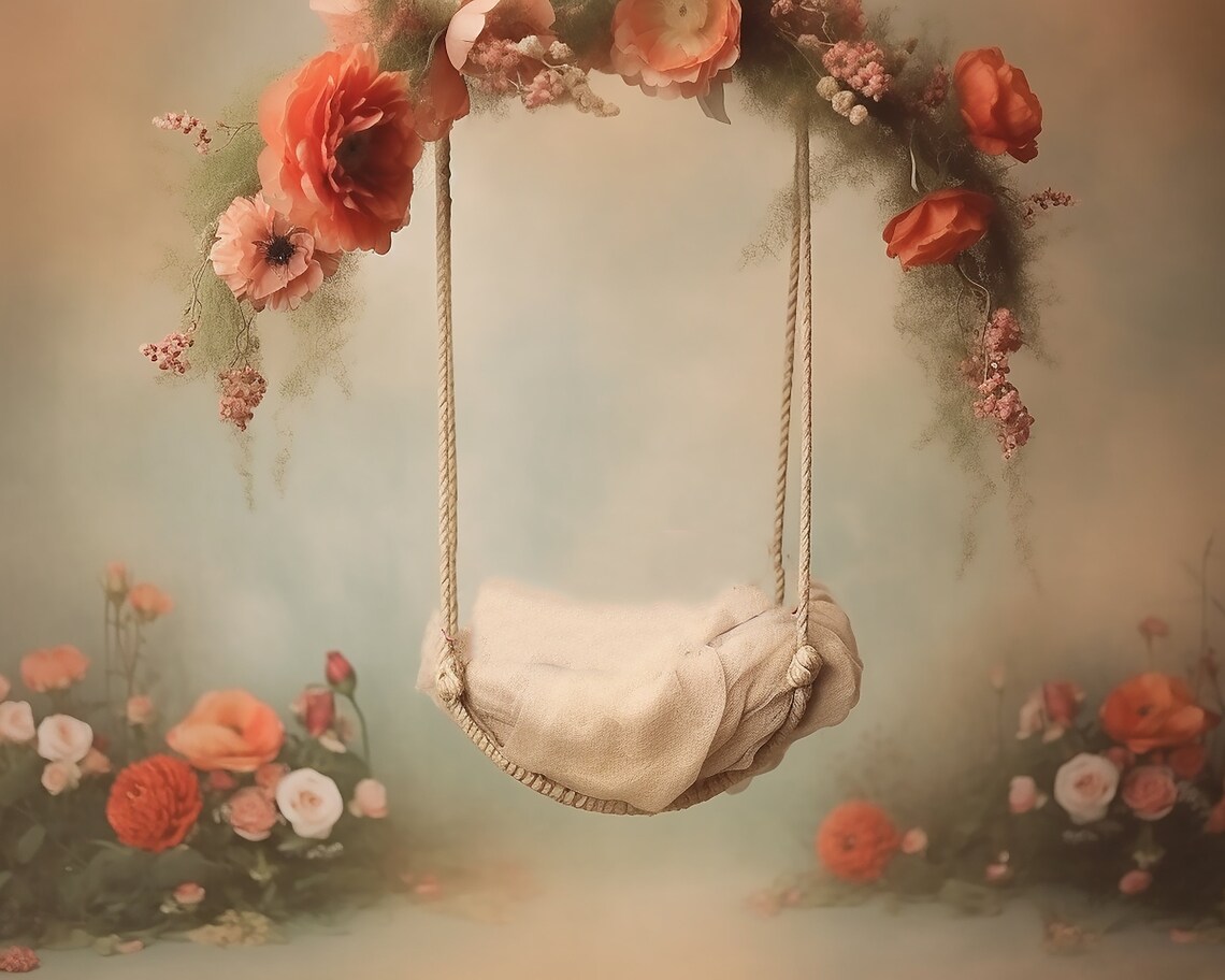 11 Newborn Digital Swing Background, Hanging Newborn Digital Backdrop ...