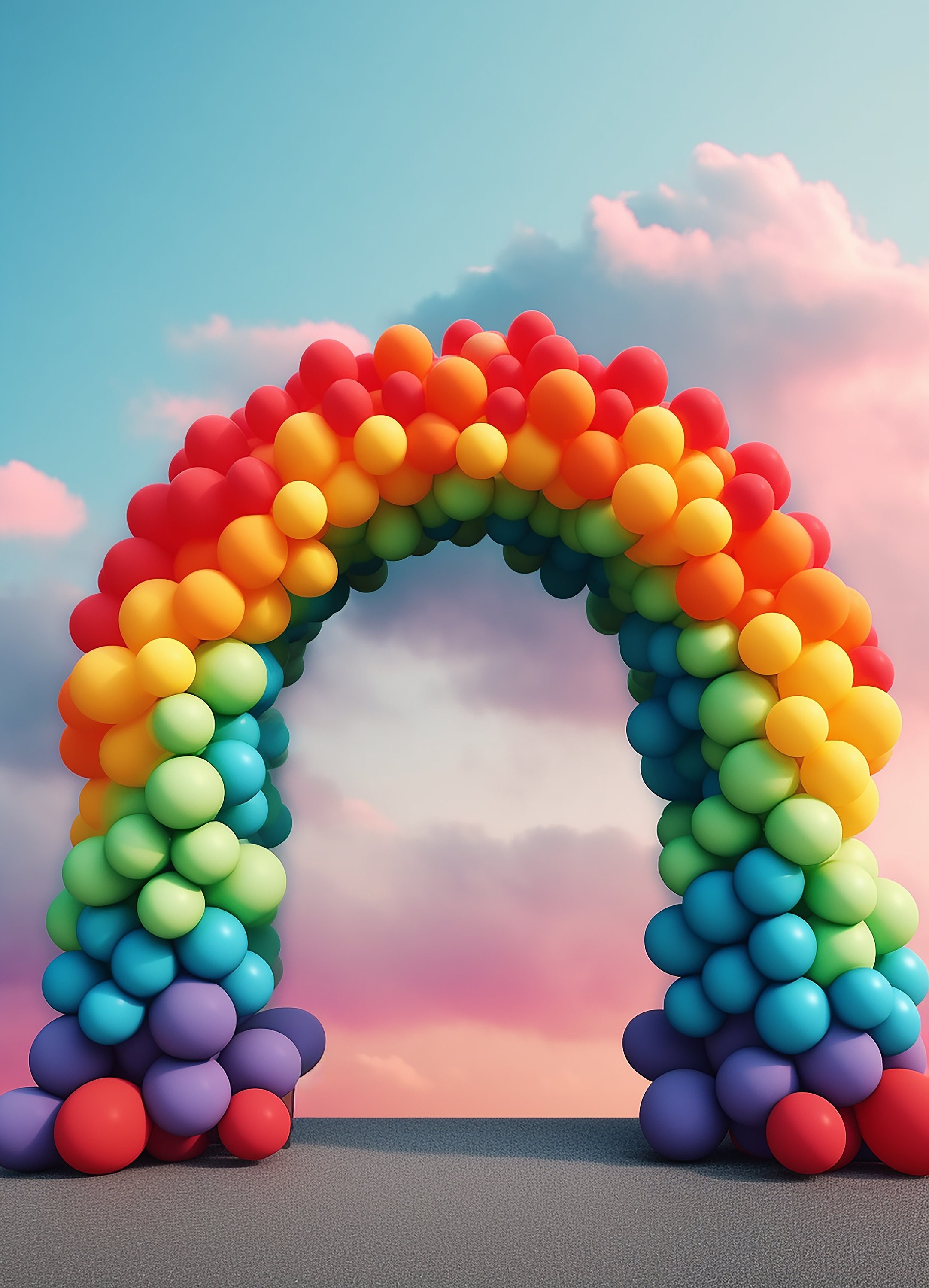 22 Surreal Elegant Pastel Color Ballon Arch , Photo Prop, Kids ...
