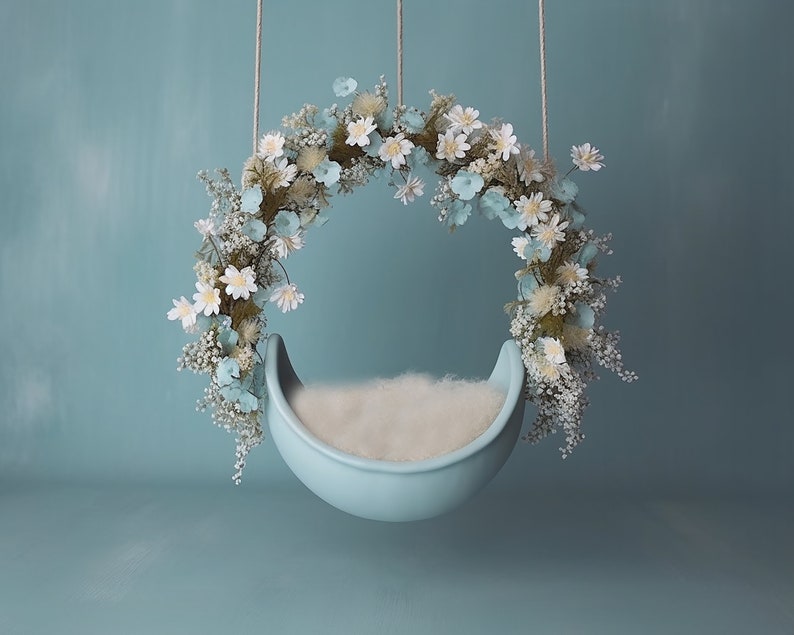 7 Pastel Color Baby Boy Swing With Flowers Digital Boy Swing - Etsy