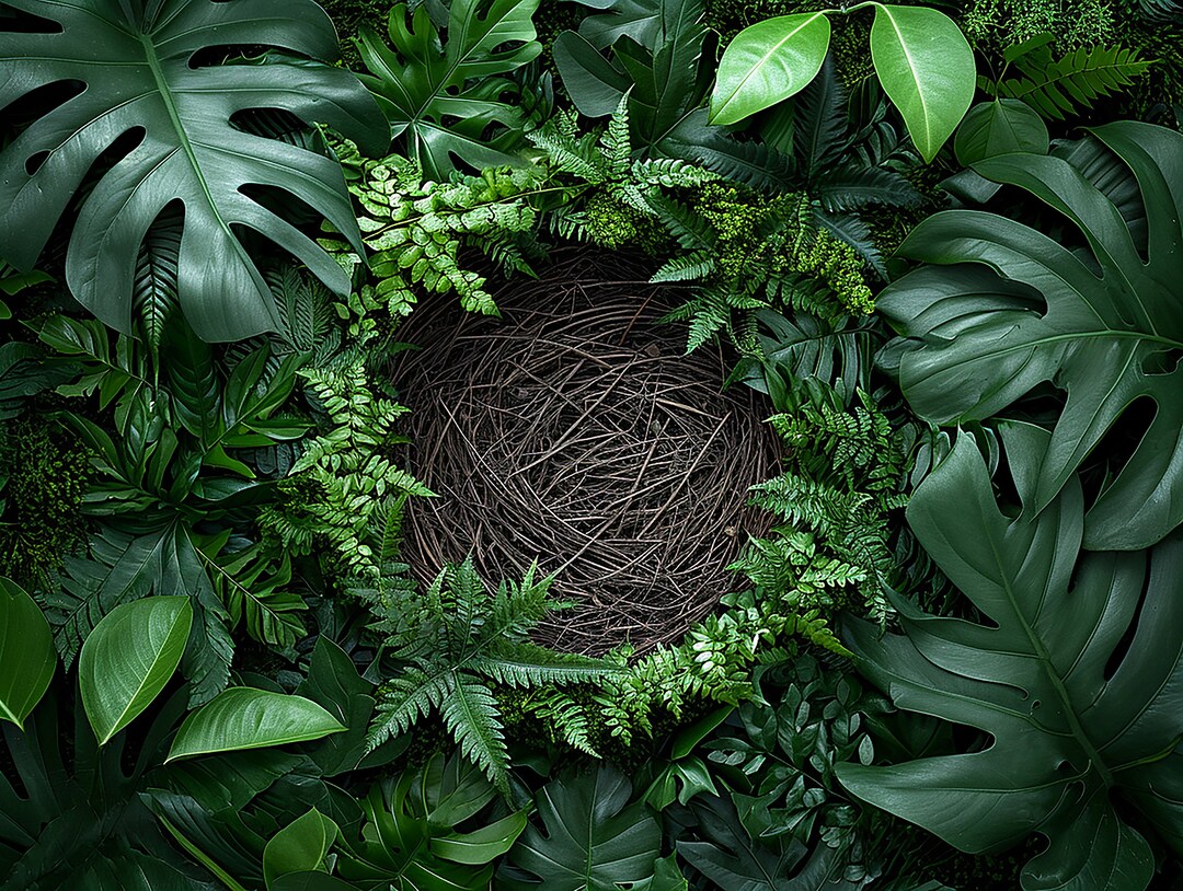 4 Newborn Digital Jungle Backgrounds, Jungle Baby Boy Digital Backdrop ...