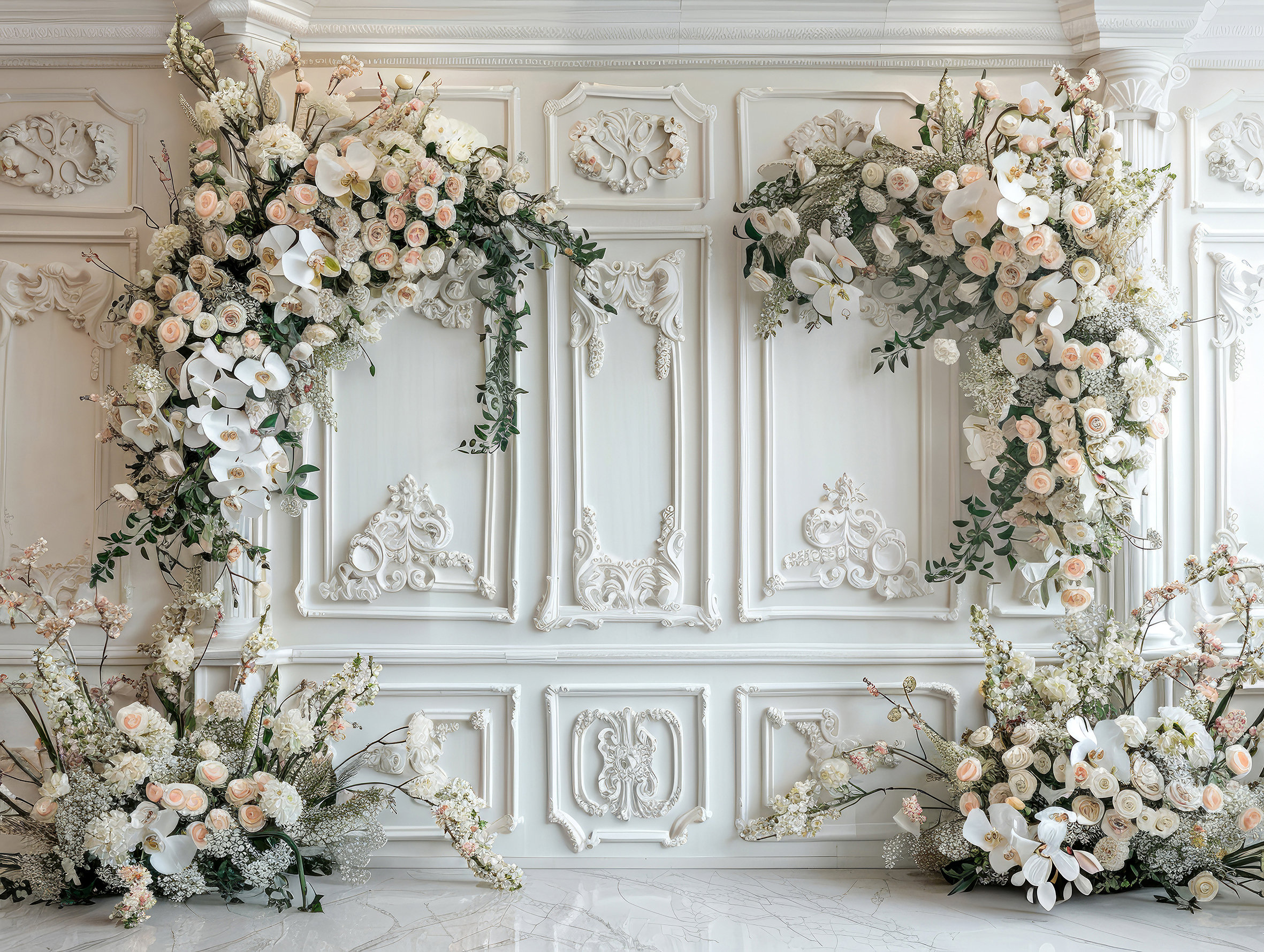 5 Wedding Room Backgrounds, Floral Elegant Wedding Room, Maternity ...