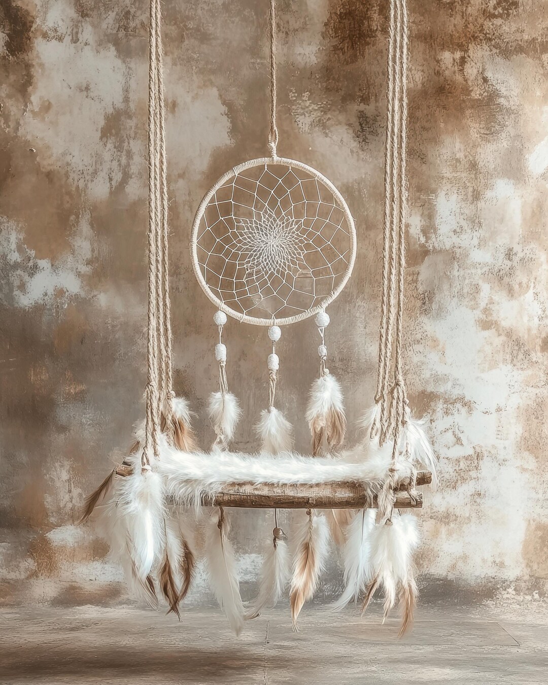 Boho Newborn Digital Swing Vertical Format, Newborn Digital Swing for ...