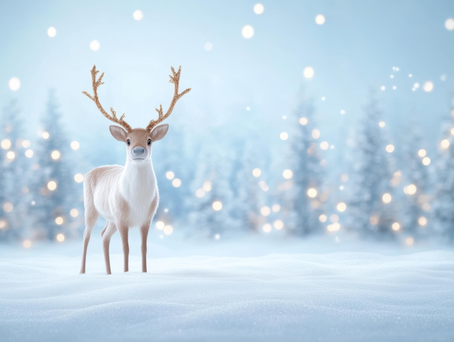 Reindeer Backdrop for Christmas Photos, Winter Backdrop , Reindeer ...