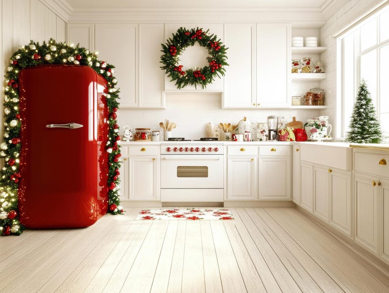 5 Beautiful Digital Christmas Kitchen for Family Photoshoot, Children ...