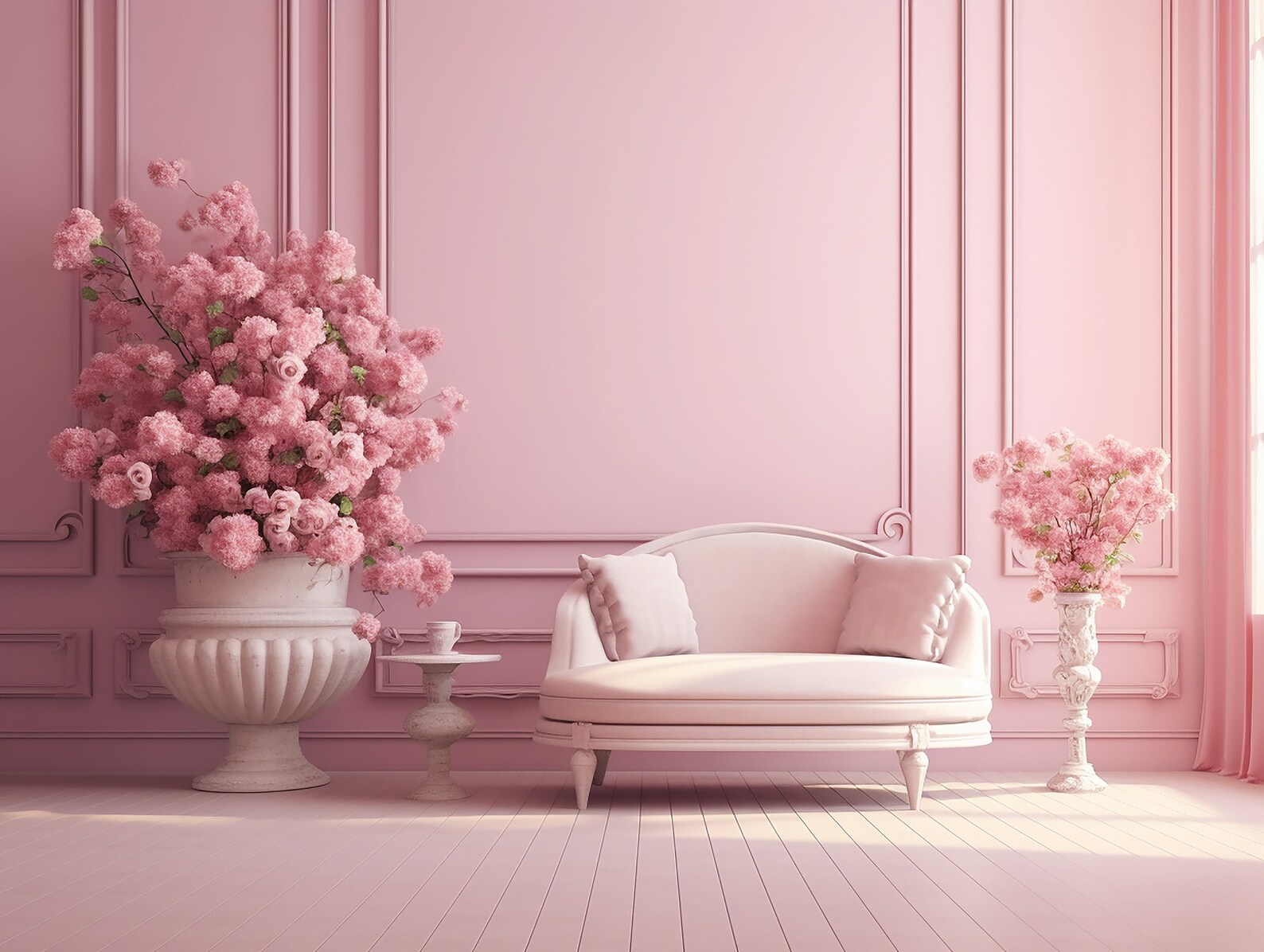 Digital Maternity Bedroom , Pink Floral Backdrop, Maternity Pink ...