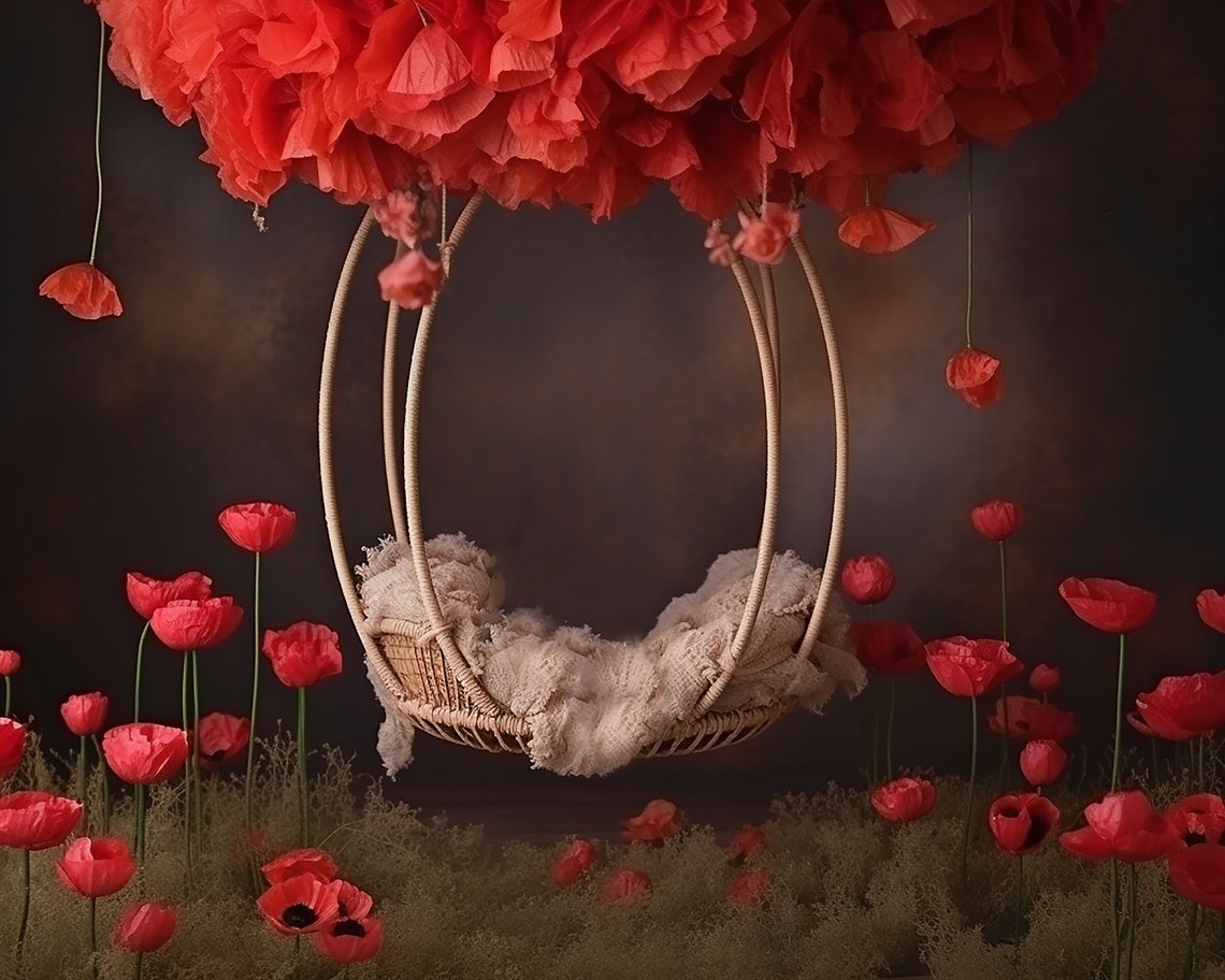 11 Newborn Digital Swing Background, Hanging Newborn Digital Backdrop ...