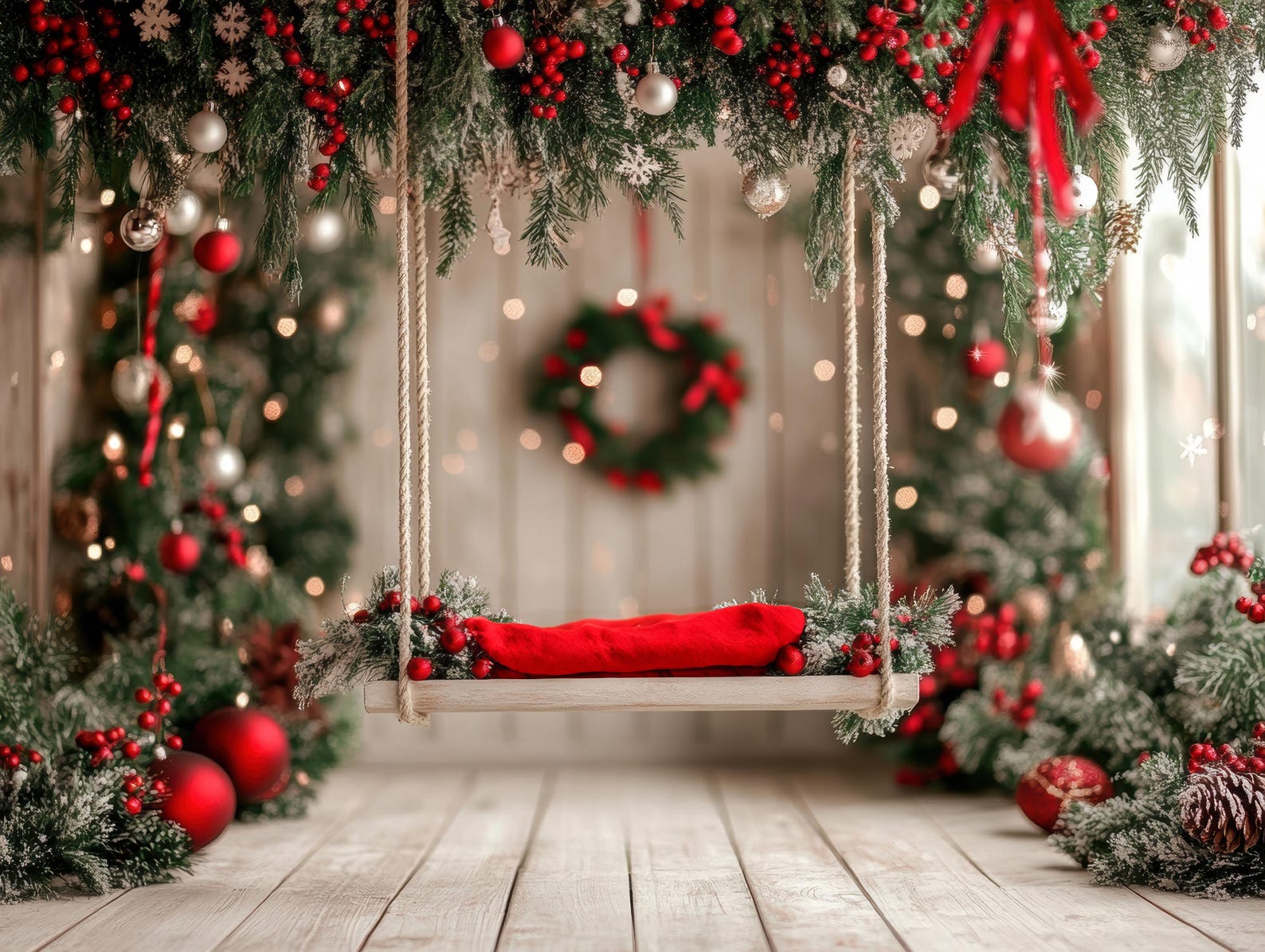 5 Beautiful Digital Christmas Swings for Newborn Photography, Children ...