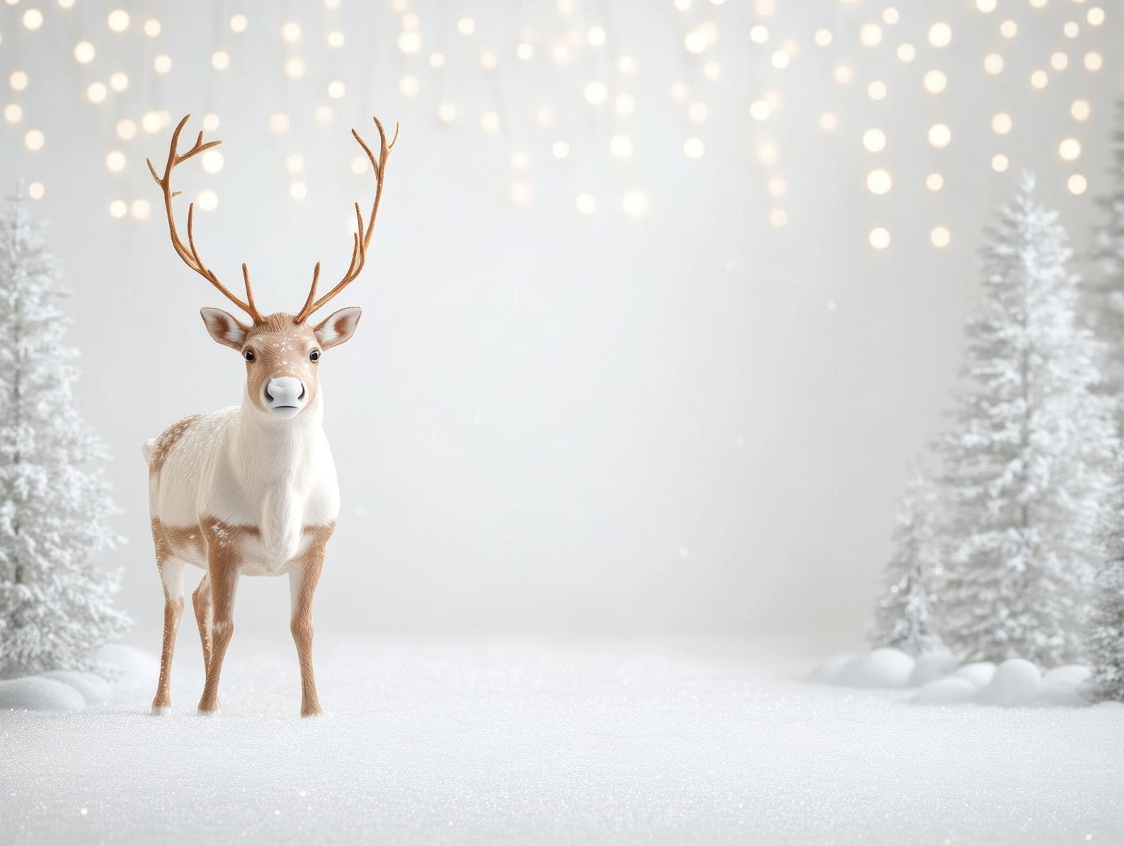 Reindeer Backdrop for Christmas Photos, Winter Backdrop , Reindeer ...