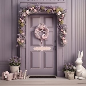 22 Easter Door Digital Backdrops, Easter Photo Props, Spring Photo ...