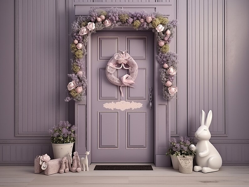 22 Easter Door Digital Backdrops, Easter Photo Props, Spring Photo ...