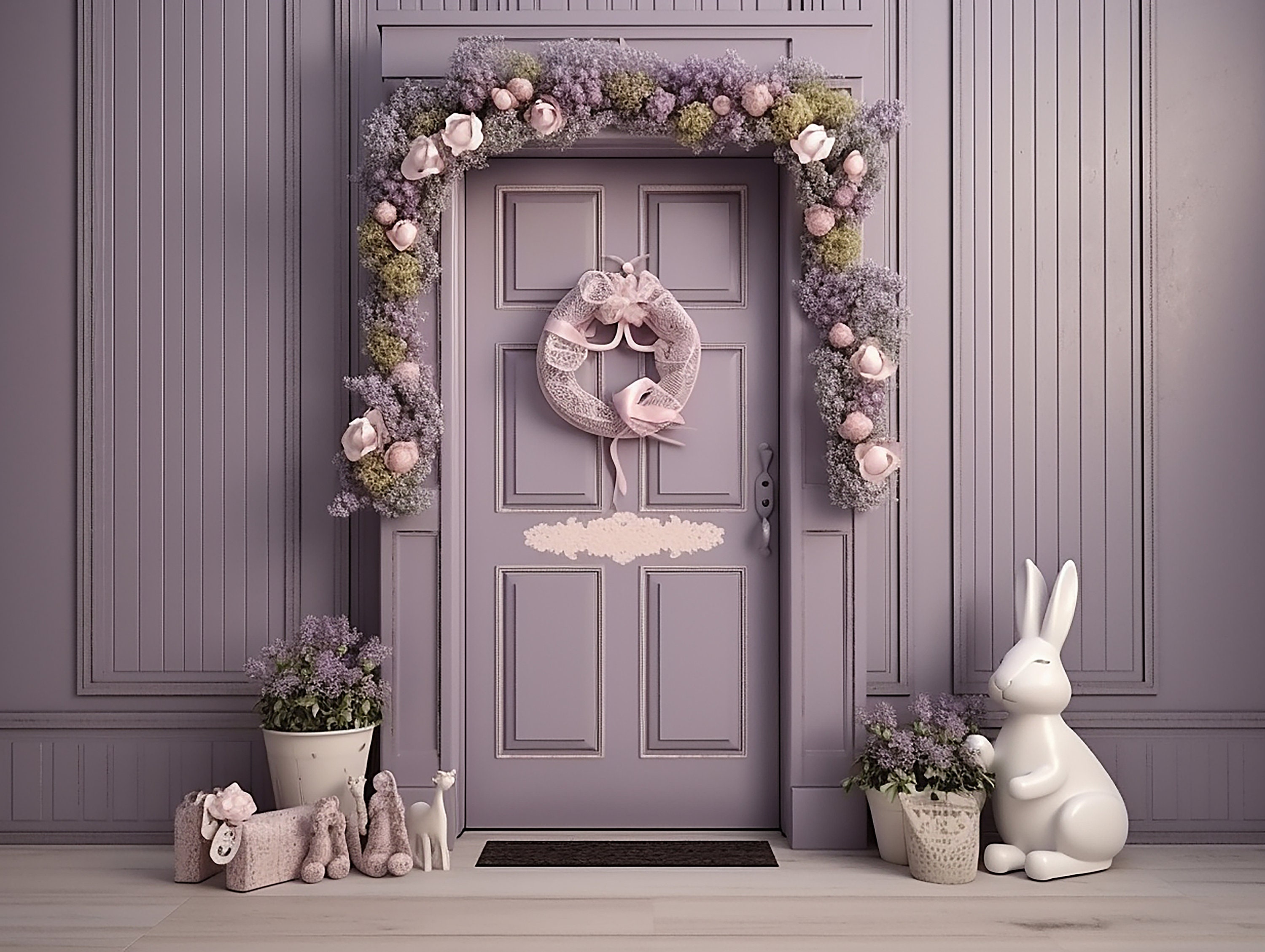 22 Easter Door Digital Backdrops, Easter Photo Props, Spring Photo ...