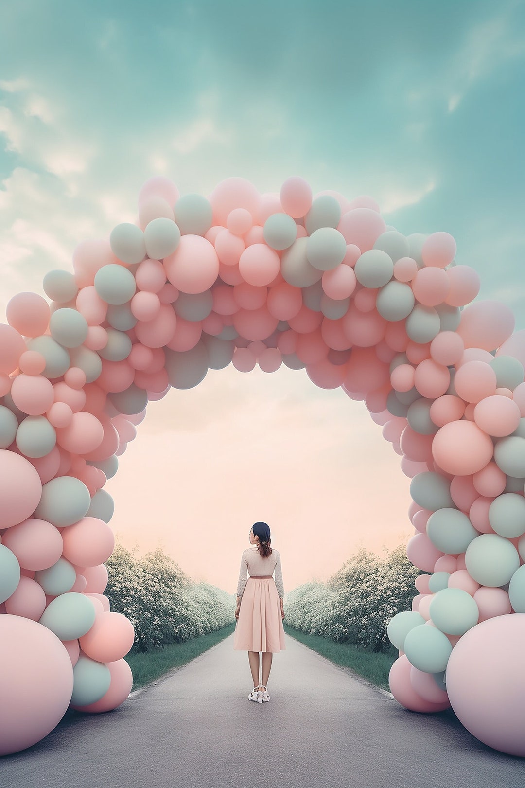 22 Surreal Elegant Pastel Color Ballon Arch Photo Prop Kids - Etsy