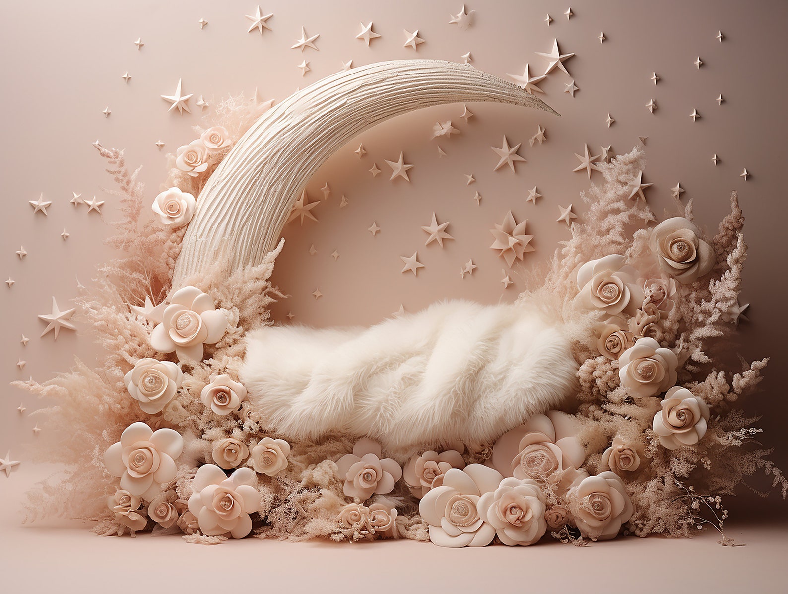 Newborn, Moon Digital Backdrop, Digital Backdrop, Baby, Girl, Boy, Boho ...