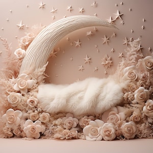 Newborn, Moon Digital Background, Digital Background, Baby, Girl, Boy ...