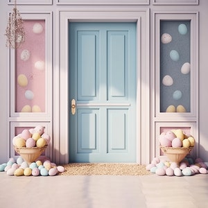 22 Easter Door Digital Backdrops, Easter Photo Props, Spring Photo ...