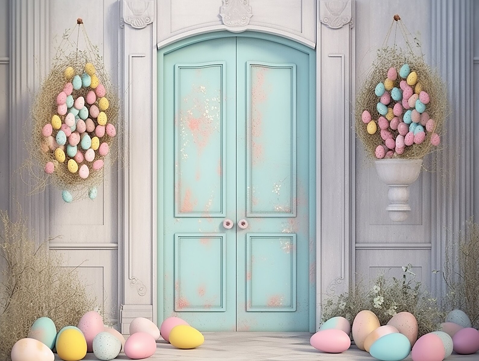 22 Easter Door Digital Backdrops, Easter Photo Props, Spring Photo ...