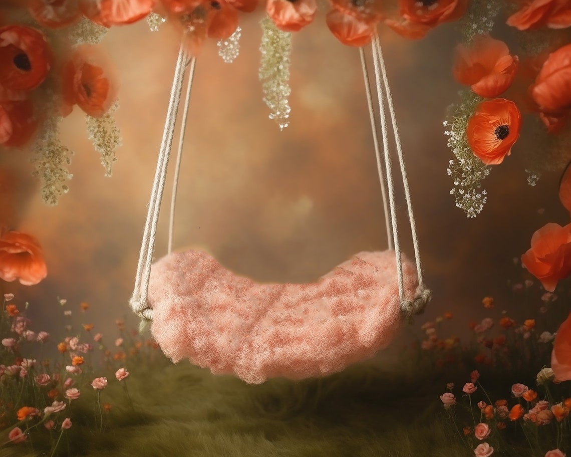 11 Newborn Digital Swing Background, Hanging Newborn Digital Backdrop ...